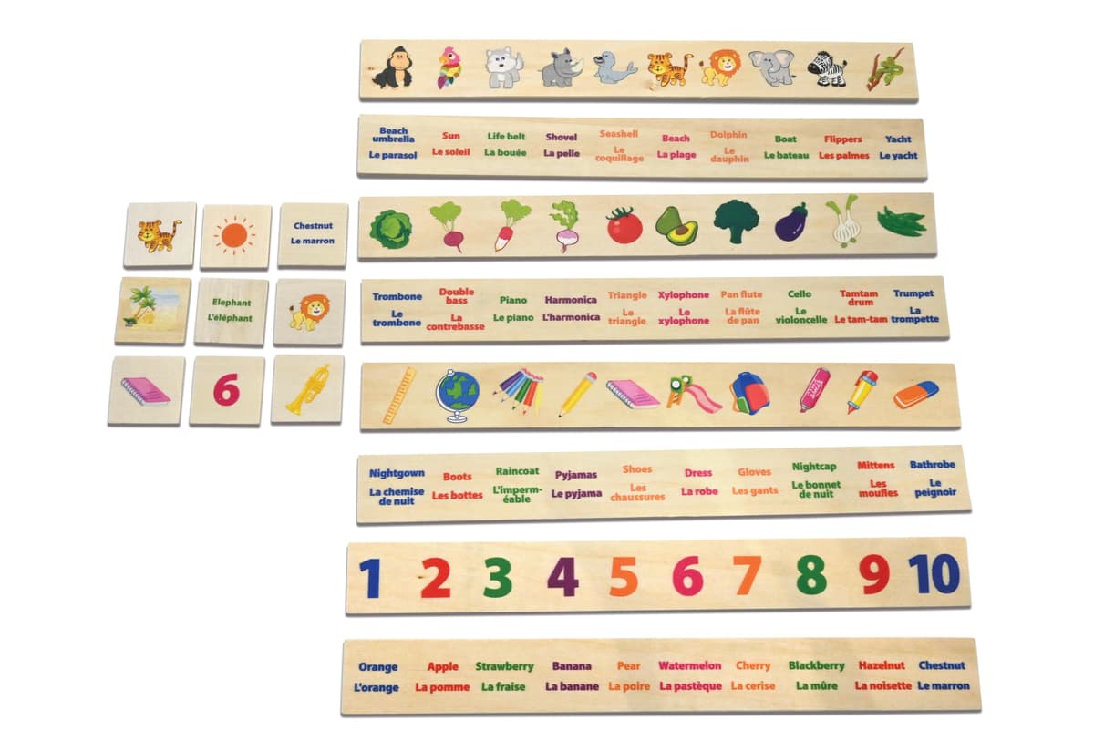 Ma boîte à vocabulaire - Bilingual French/English wooden sorting box ...
