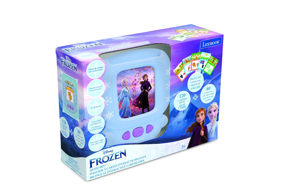 Quizz Hit® Bilingual Frozen Talking Card Reader with 150 double-sided ...