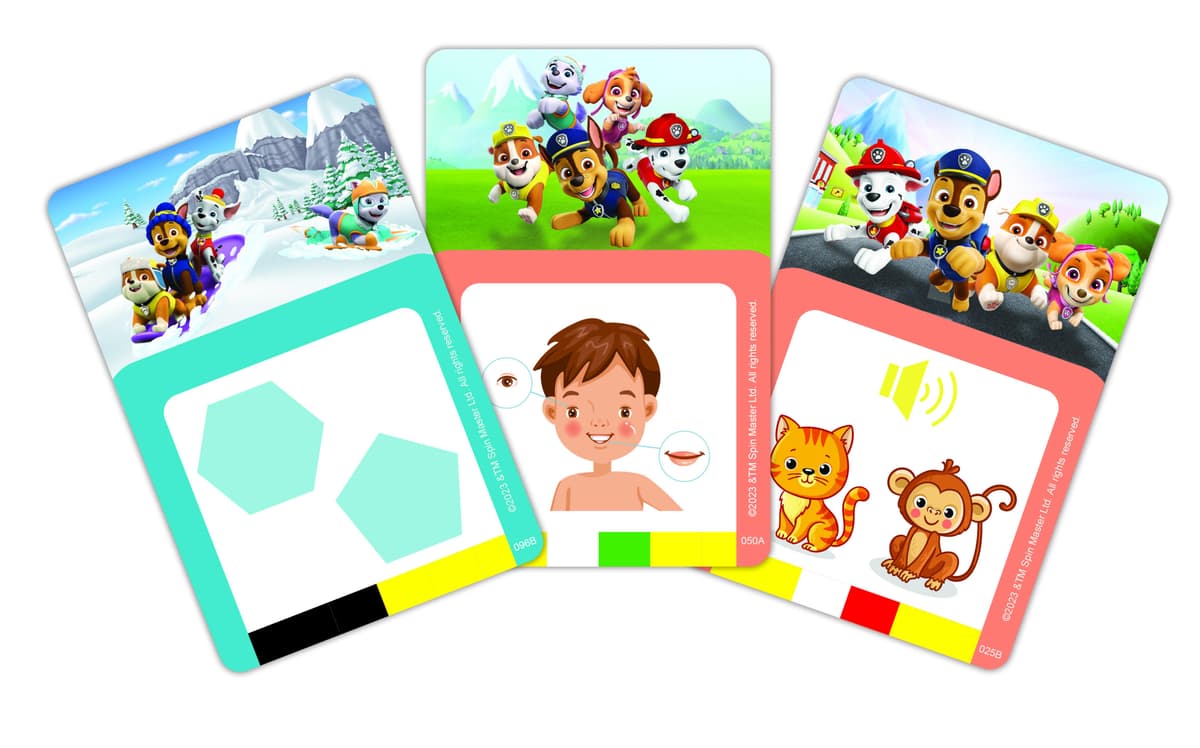 Quizz Hit® Paw Patrol bilingual talking card reader with 150 double ...