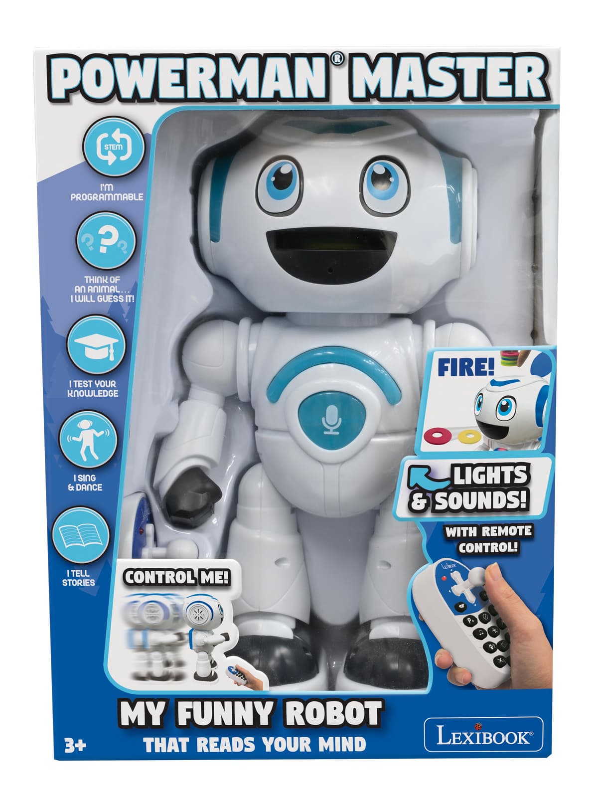 POWERMAN® MASTER Programmable Robot with Quiz, Music, Games, Disc ...